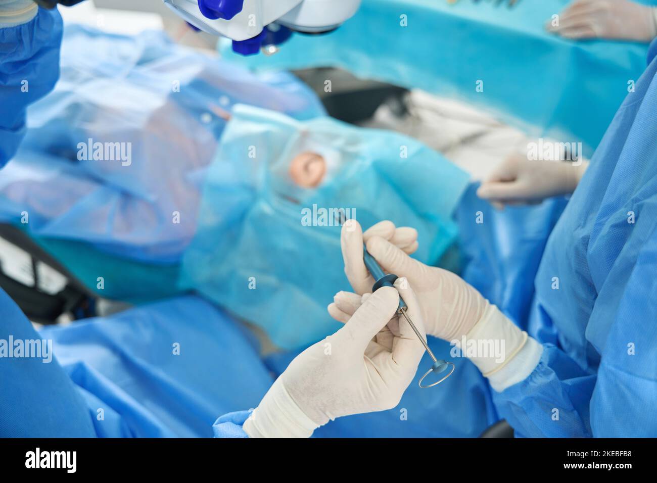 Close-up photo of eye surgery process in clinic Stock Photo - Alamy