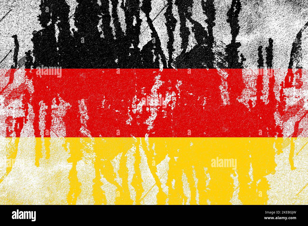 Germany flag painted on old distressed concrete wall background Stock ...