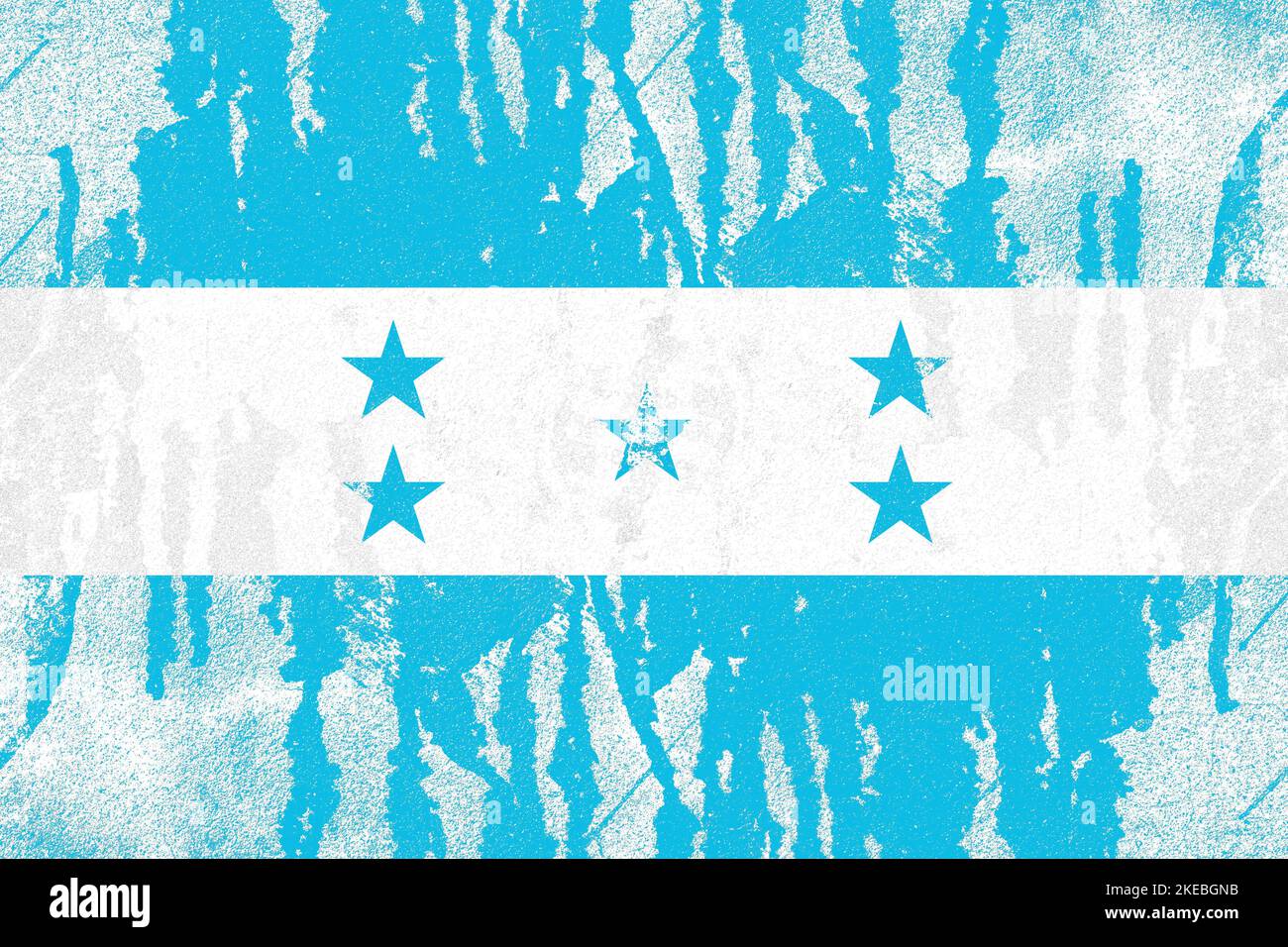 Honduras flag painted on old distressed concrete wall background Stock ...