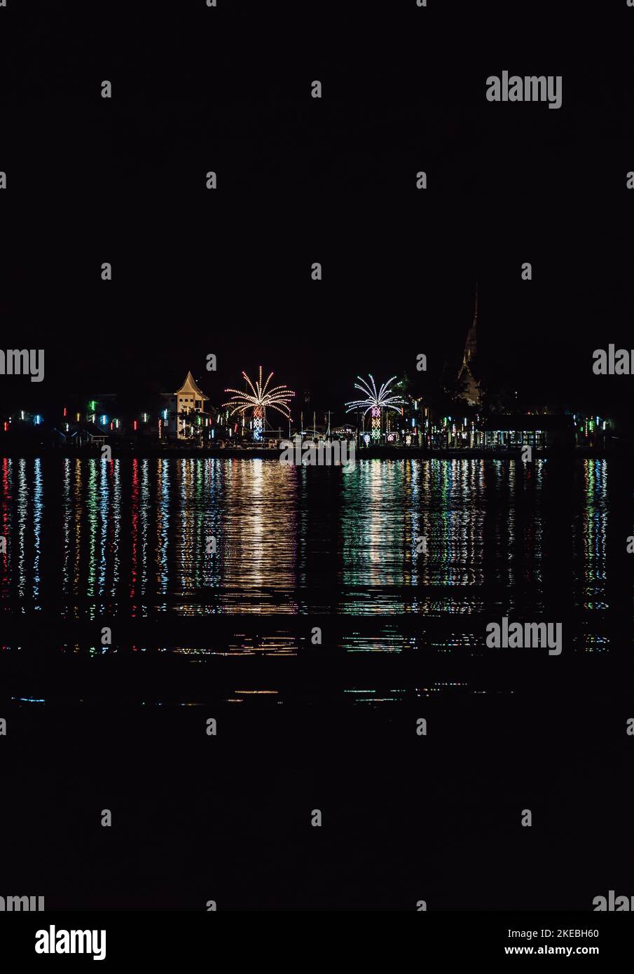 Bangkok, Thailand - 07 Nov 2022 : Riverside thai local temple is ...