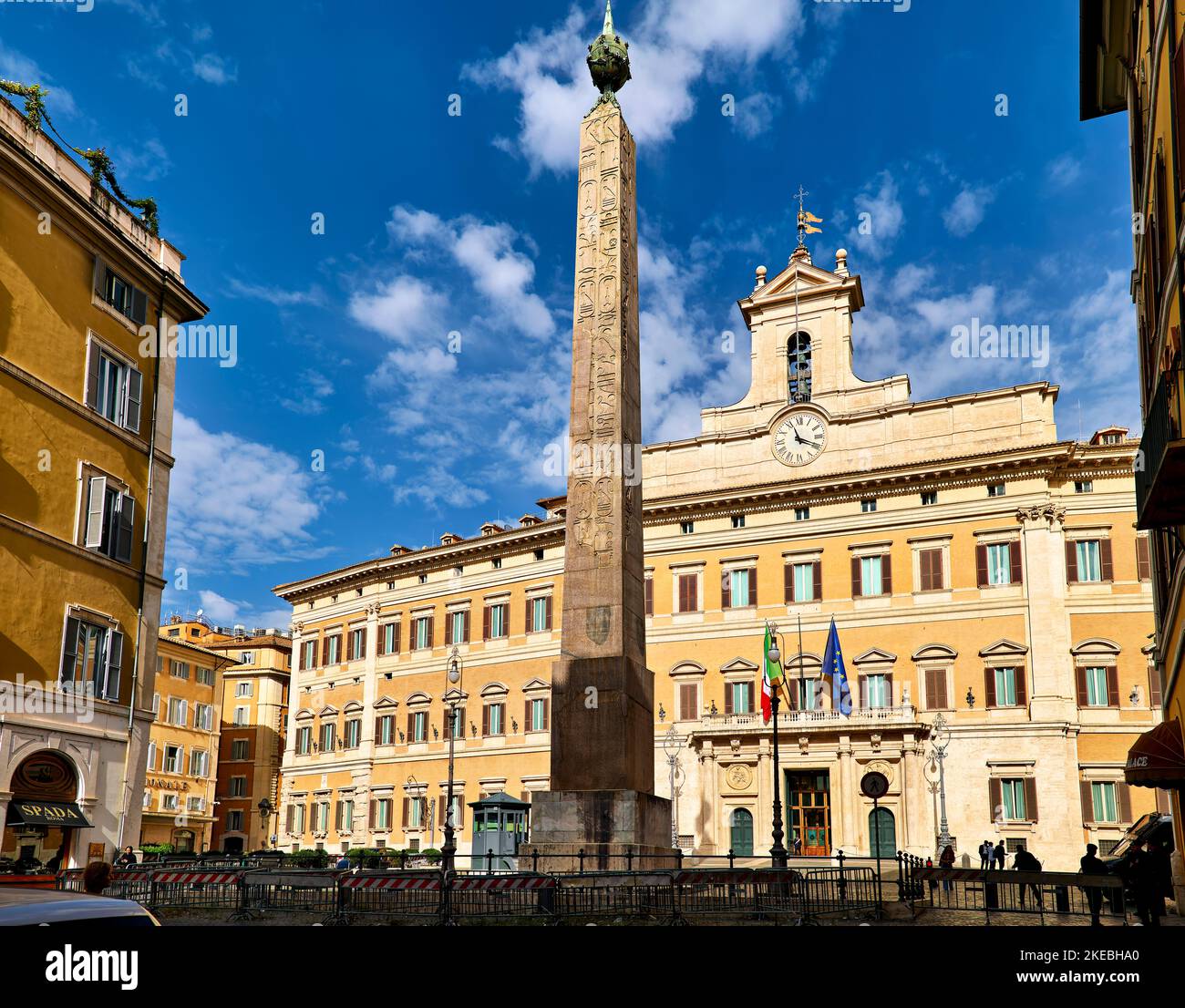 Rome Lazio Italy. The Palazzo Montecitorio is a palace seat of the ...