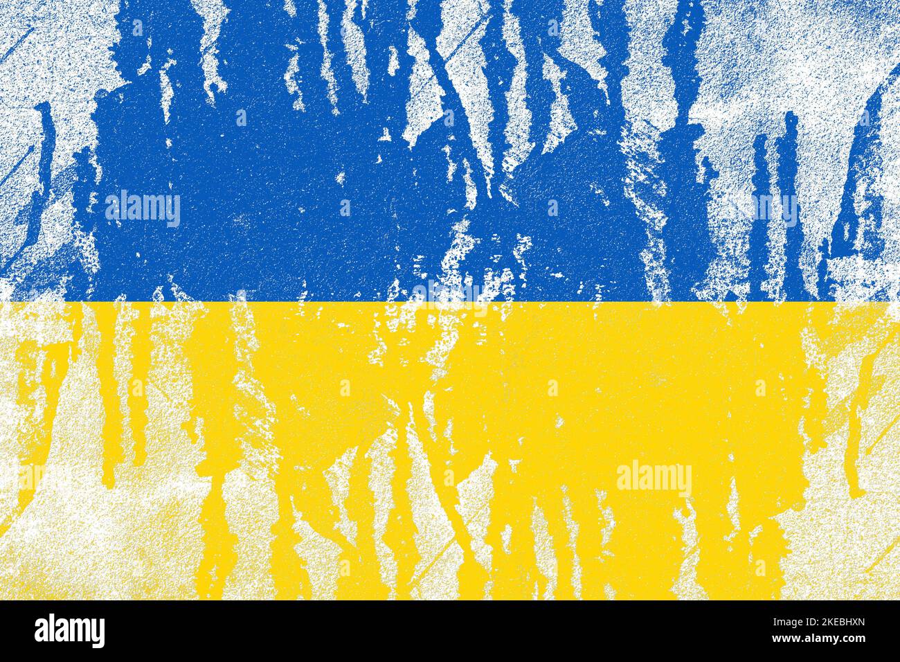 Ukraine flag painted on old distressed concrete wall background Stock ...