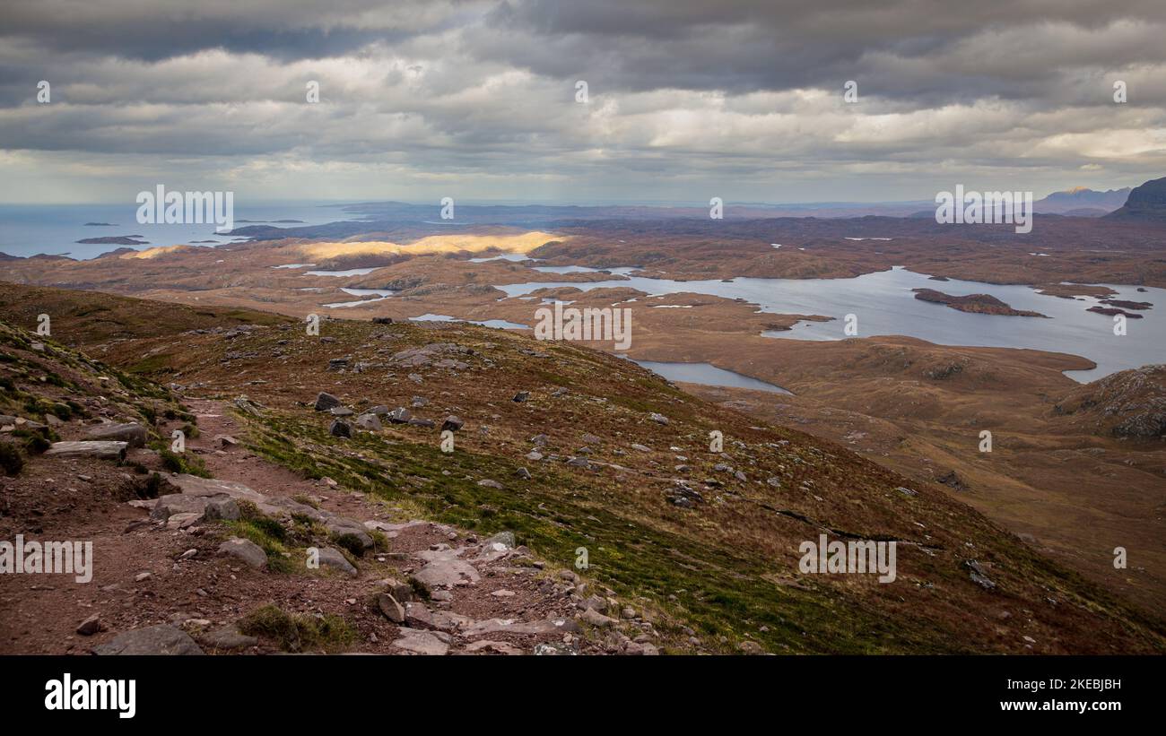 View from the summit of Stac Pollaidh Stock Photo - Alamy