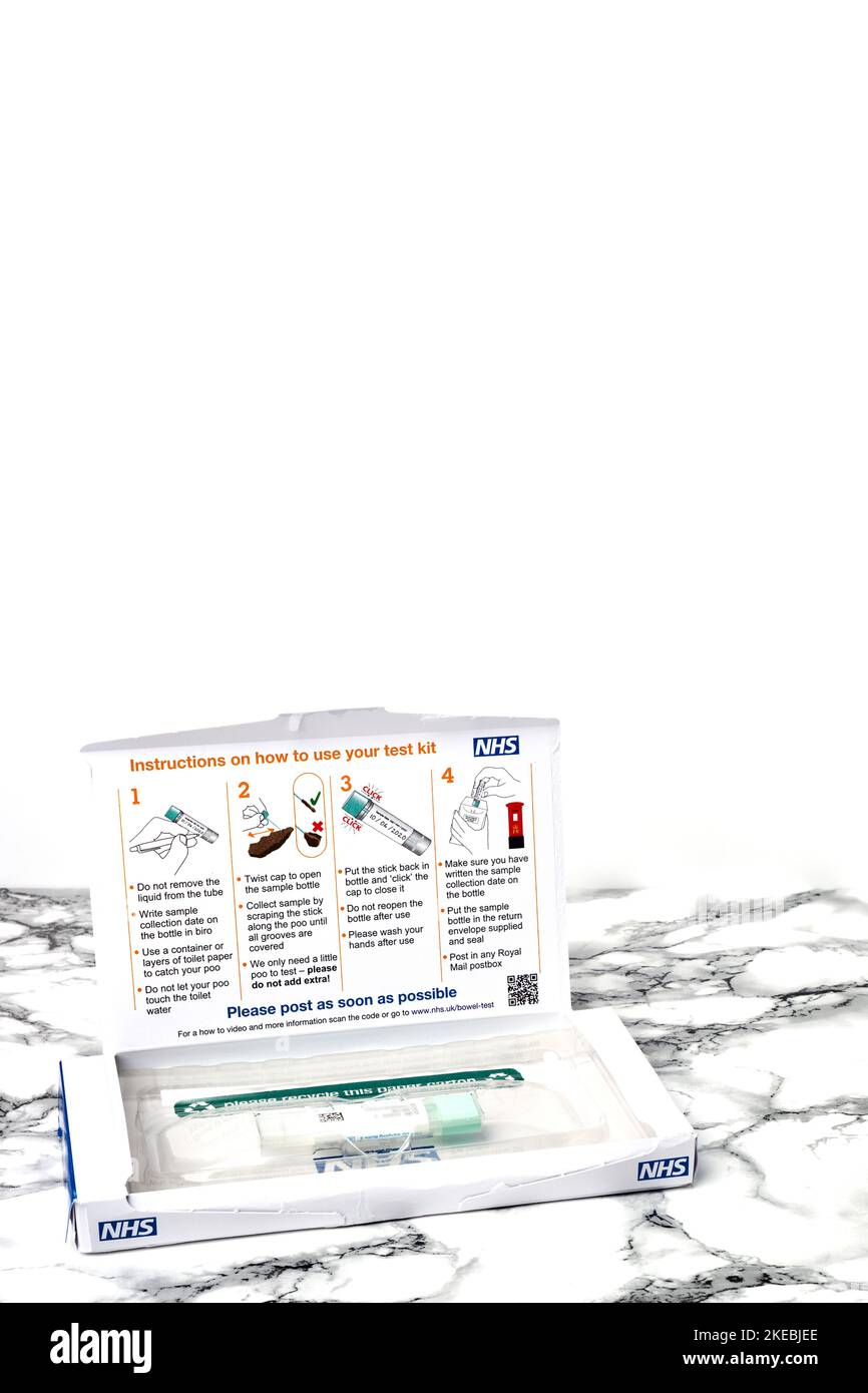 Nhs bowel cancer screening test kit hi-res stock photography and images ...