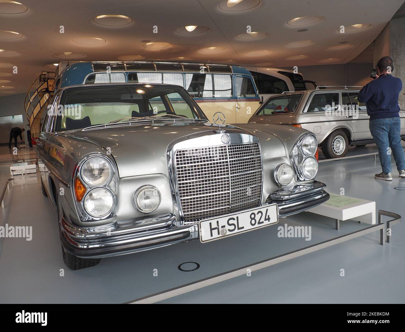 1972 Mercedes-Benz 300 SEL 6.3 at the Mercedes-Benz Museum Stock Photo ...
