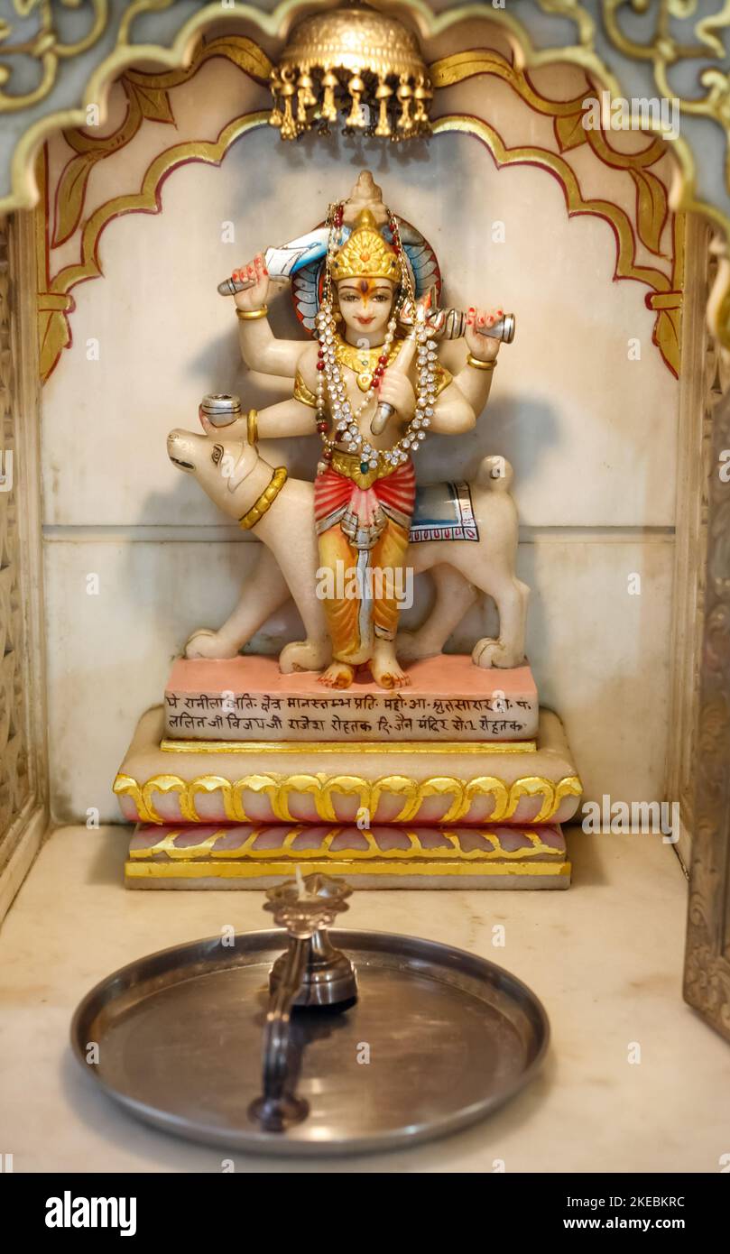 Jina images from Rohtak's famous Gajaratha Digambar Jain Temple Stock ...