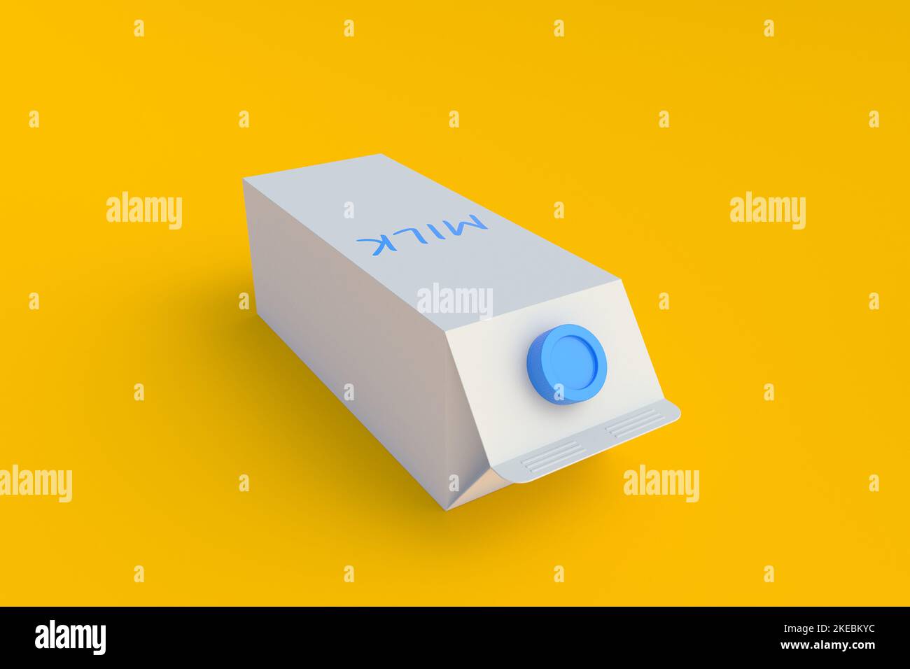 Carton pack of milk. Dairy beverage. Healthy drink. 3d render Stock ...