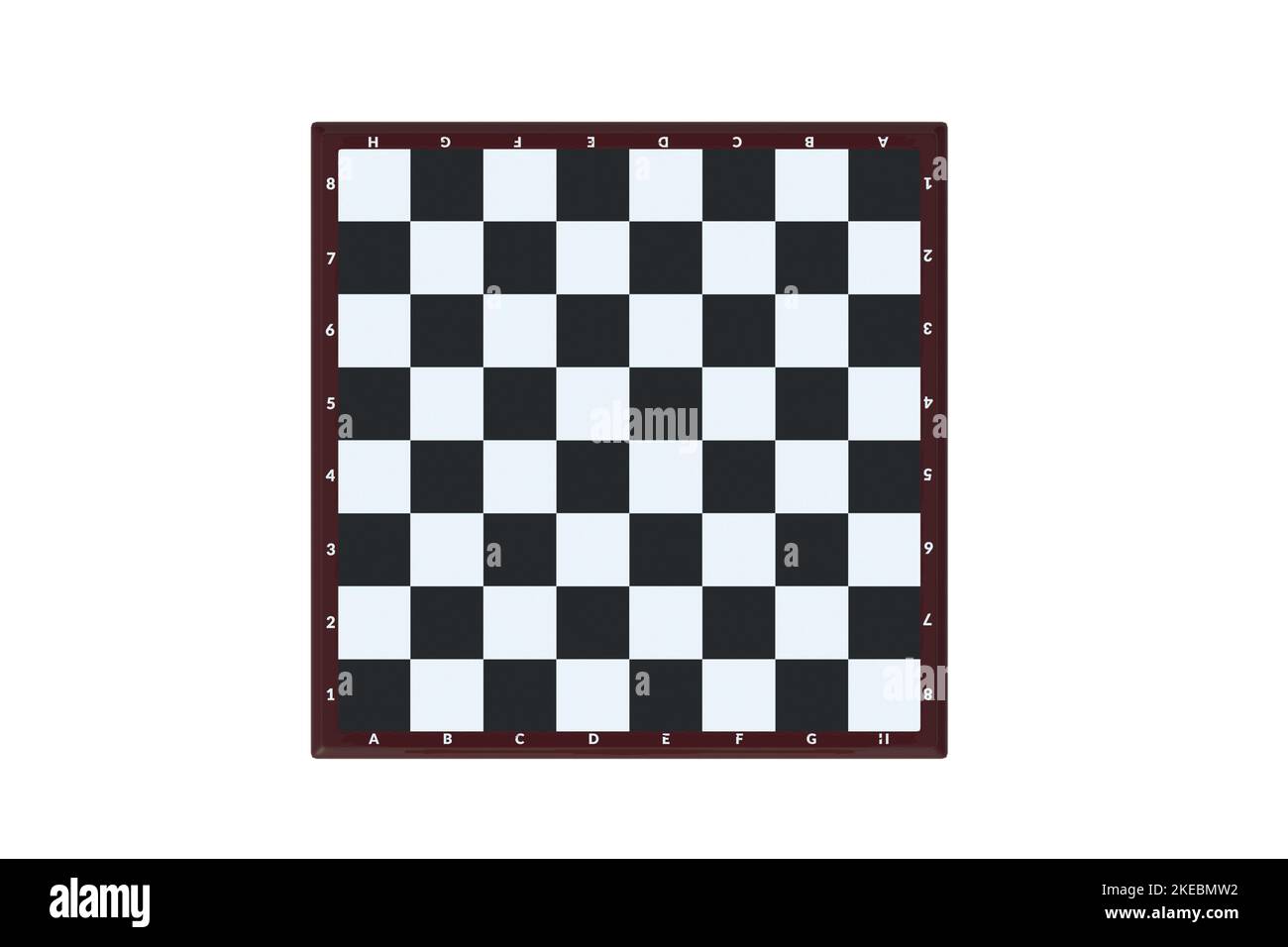 Chess board isolated on white background. 3d render Stock Photo - Alamy