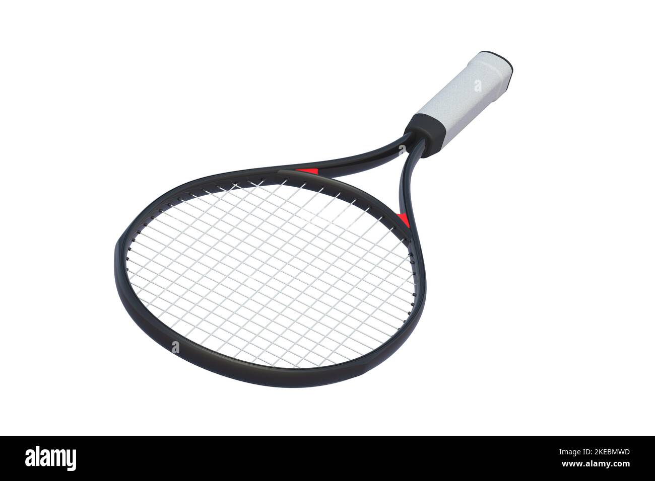 Modern tennis racquet isolated on white background. Sports equipments ...