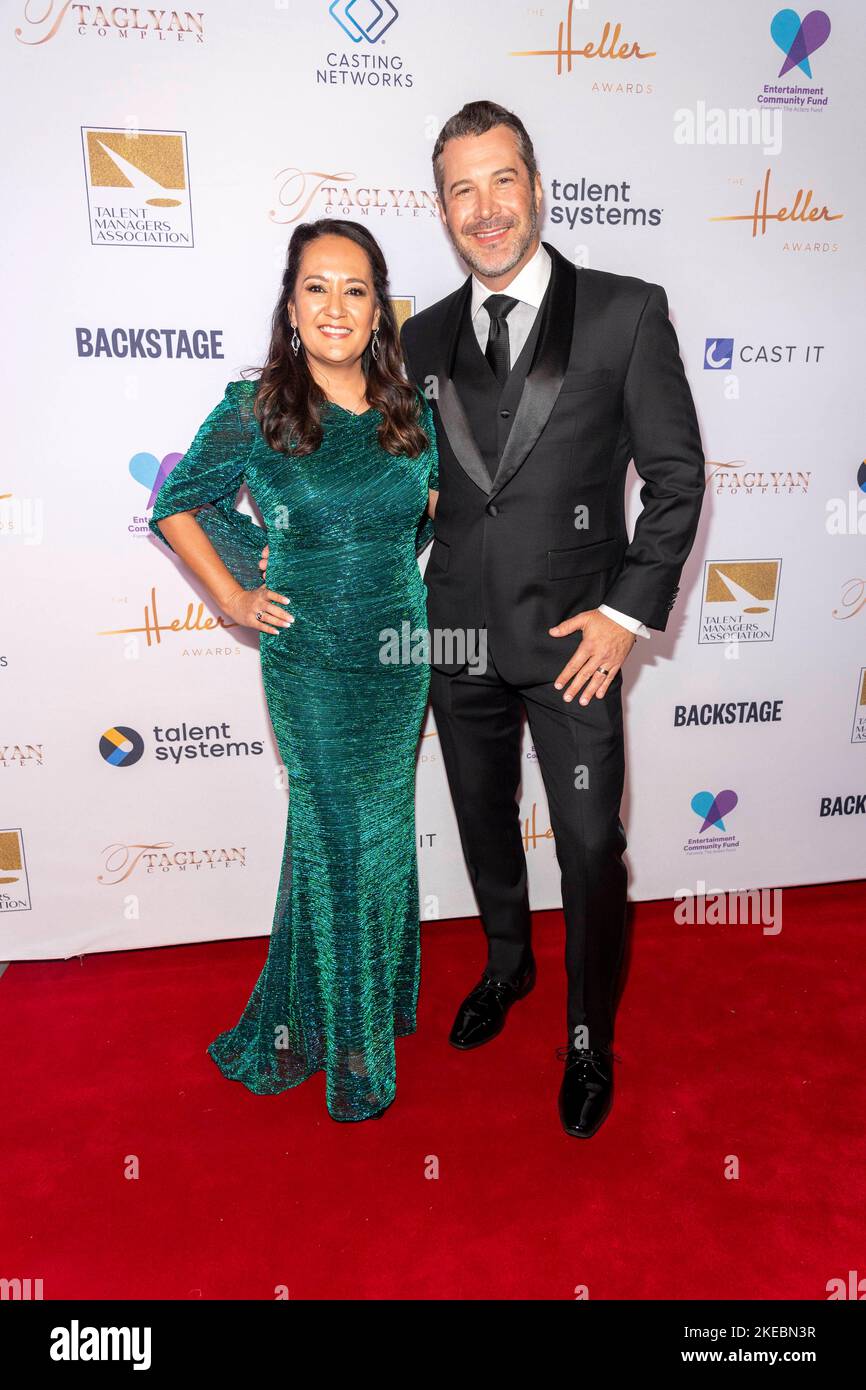 Hollywood, CA on November 10, 2022, Victoria Mojica Monroe with husband ...