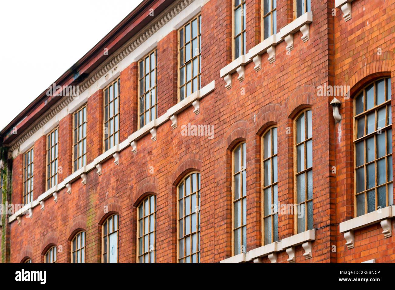 Windows and brickwork in the Jewellery Quarter, Birmingham, UK Stock ...