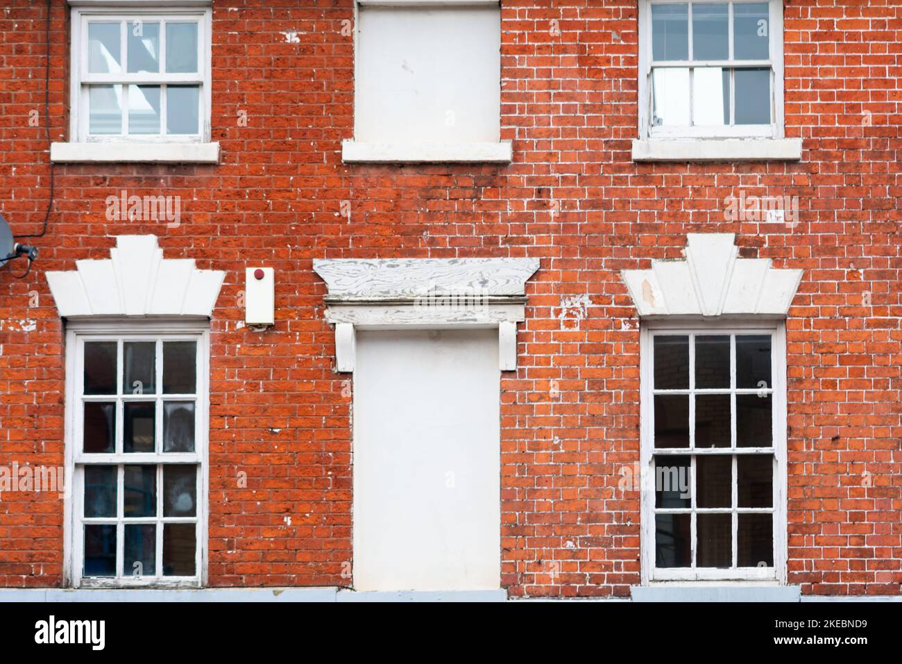 Windows and brickwork in the Jewellery Quarter, Birmingham, UK Stock ...