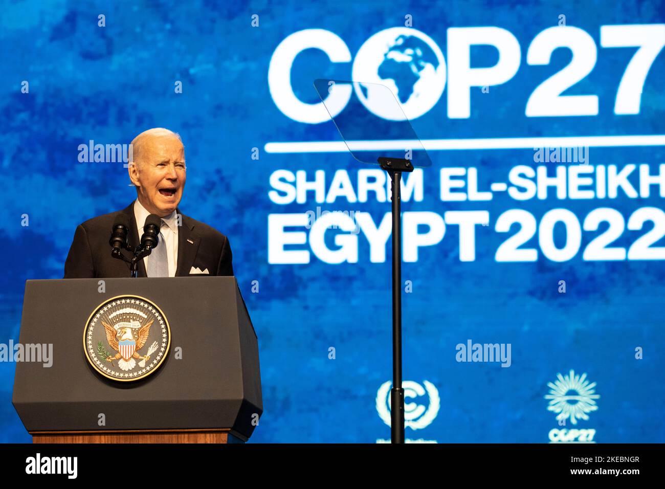 Sharm El Sheikh, Egypt. 11th Nov, 2022. US President Joe Biden speaks ...