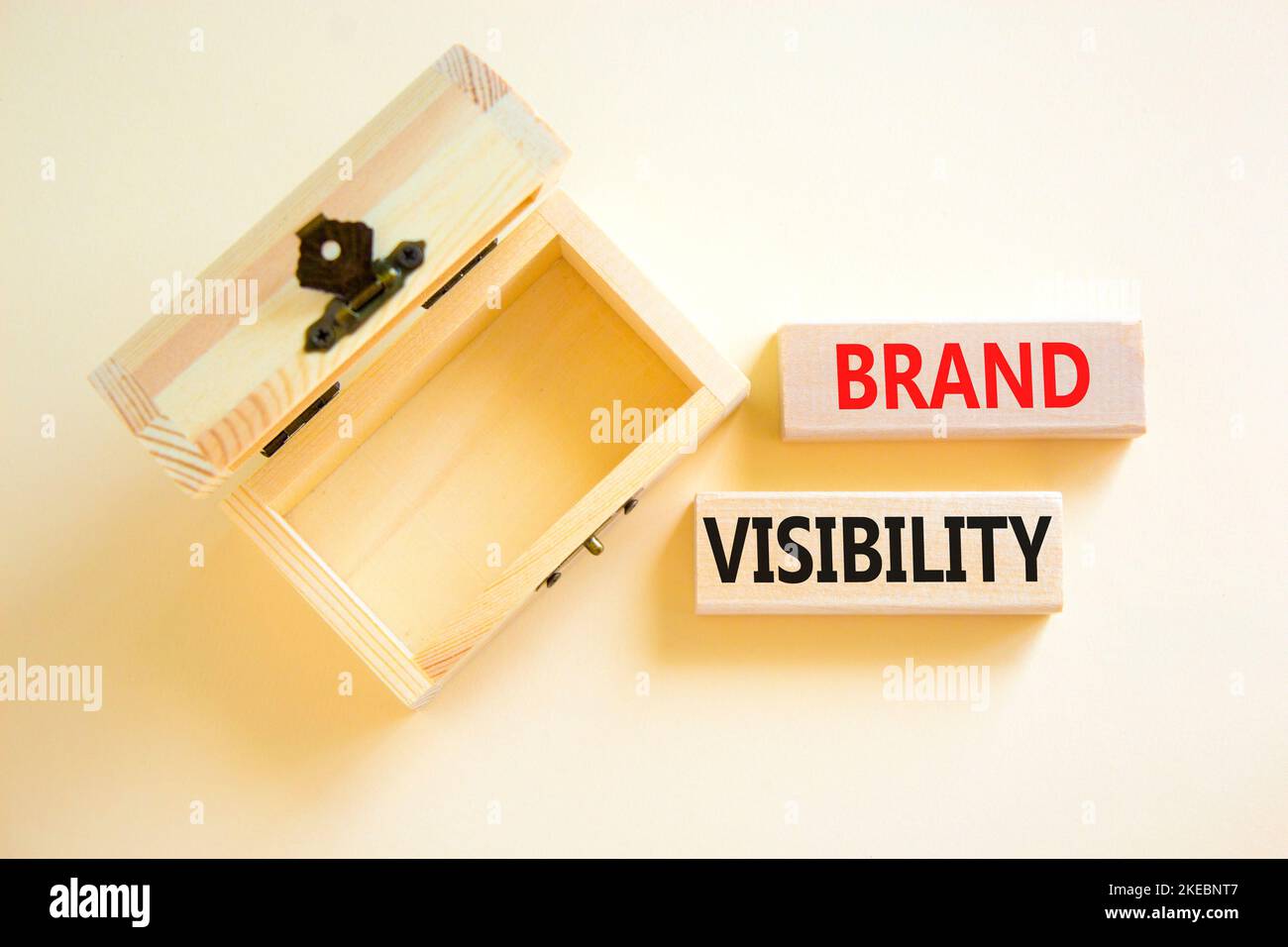 Brand visibility symbol. Concept words Brand visibility on wooden ...