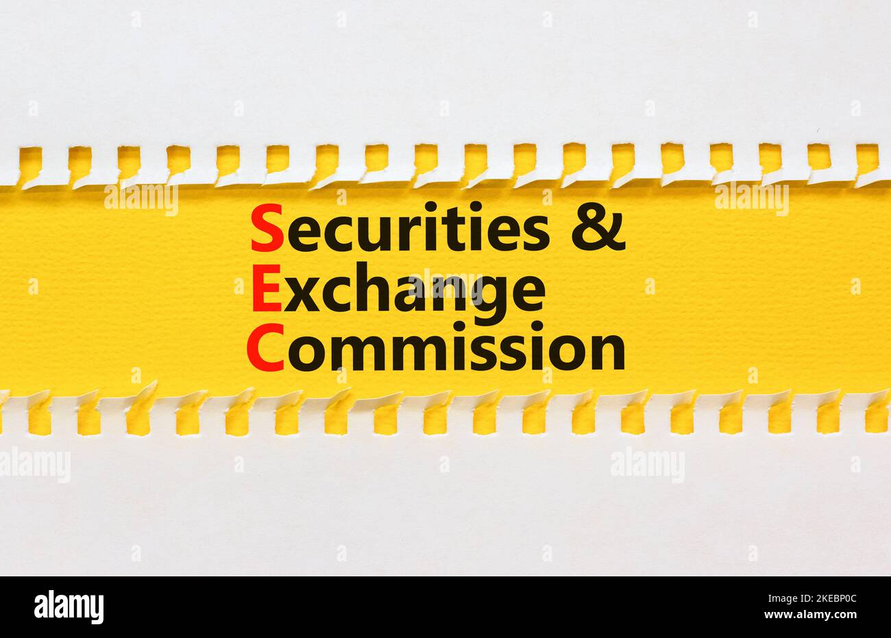 SEC securities and exchange commission symbol. Concept words SEC securities and exchange ...