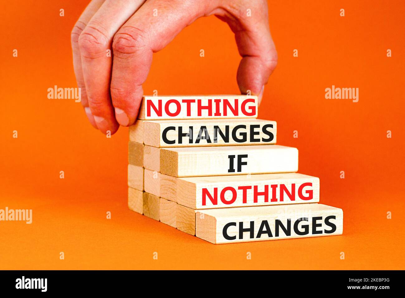 Nothing change symbol. Concept words Nothing changes if nothing changes ...