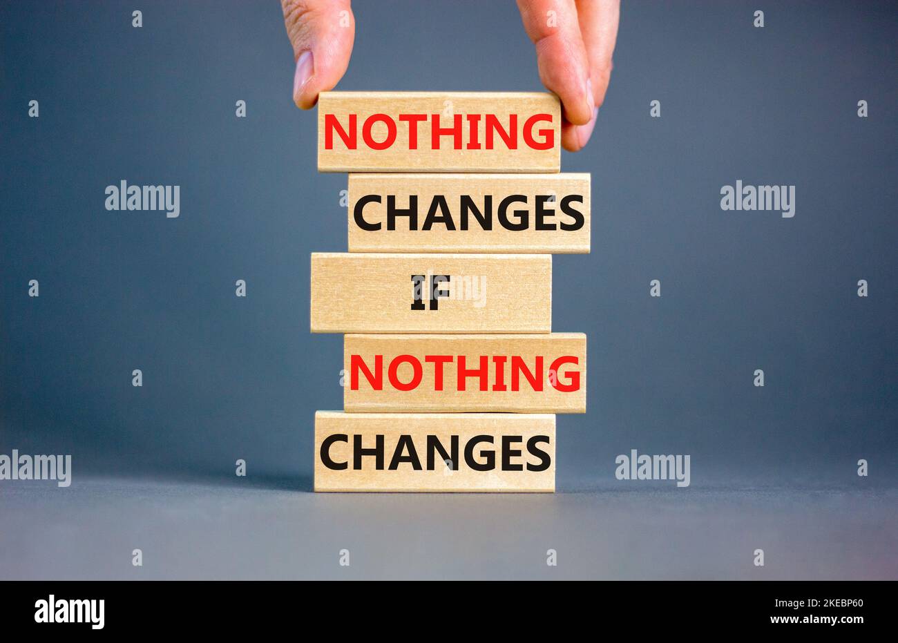 Nothing change symbol. Concept words Nothing changes if nothing changes ...