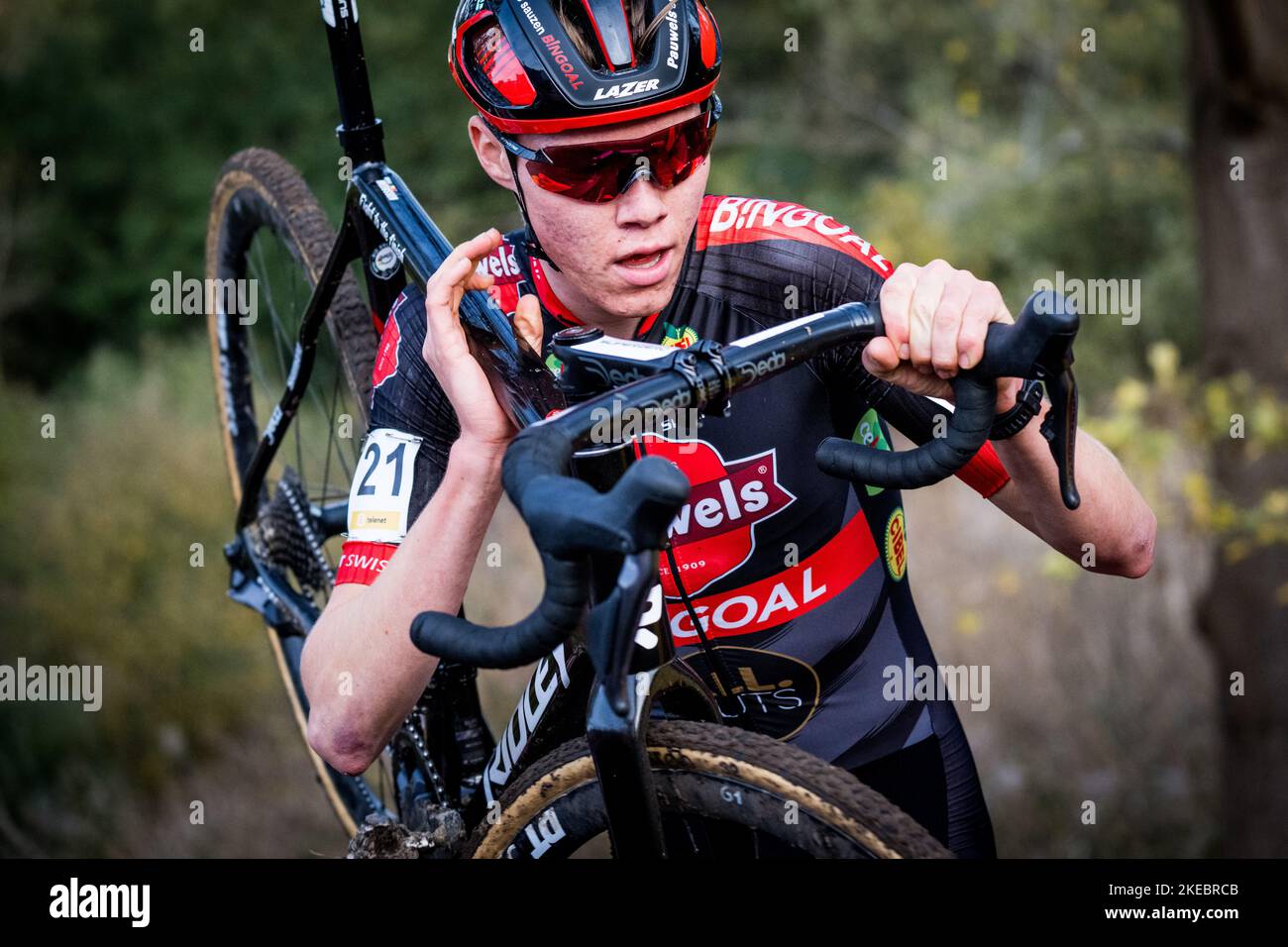 Wietse Meeussen pictured in action during the men's elite race at the ...