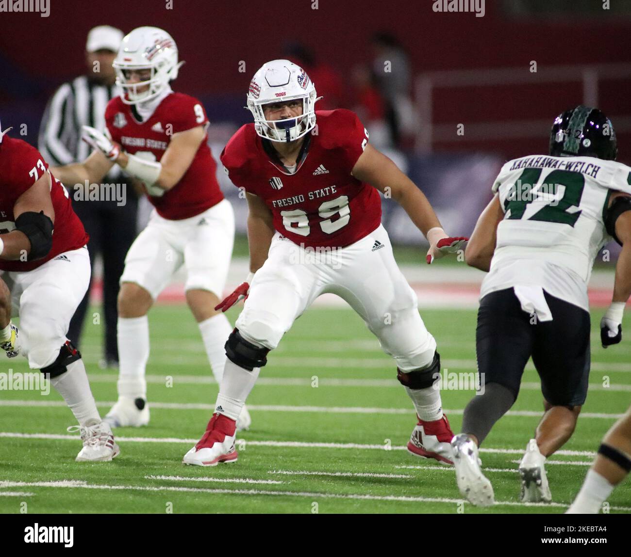 November 5, 2022 - Fresno State Bulldogs offensive lineman Jacob Spomer ...