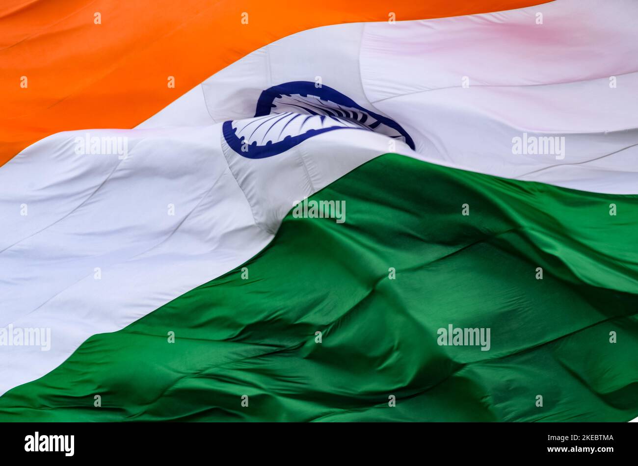India flag flying high at Connaught Place with pride in blue sky, India ...