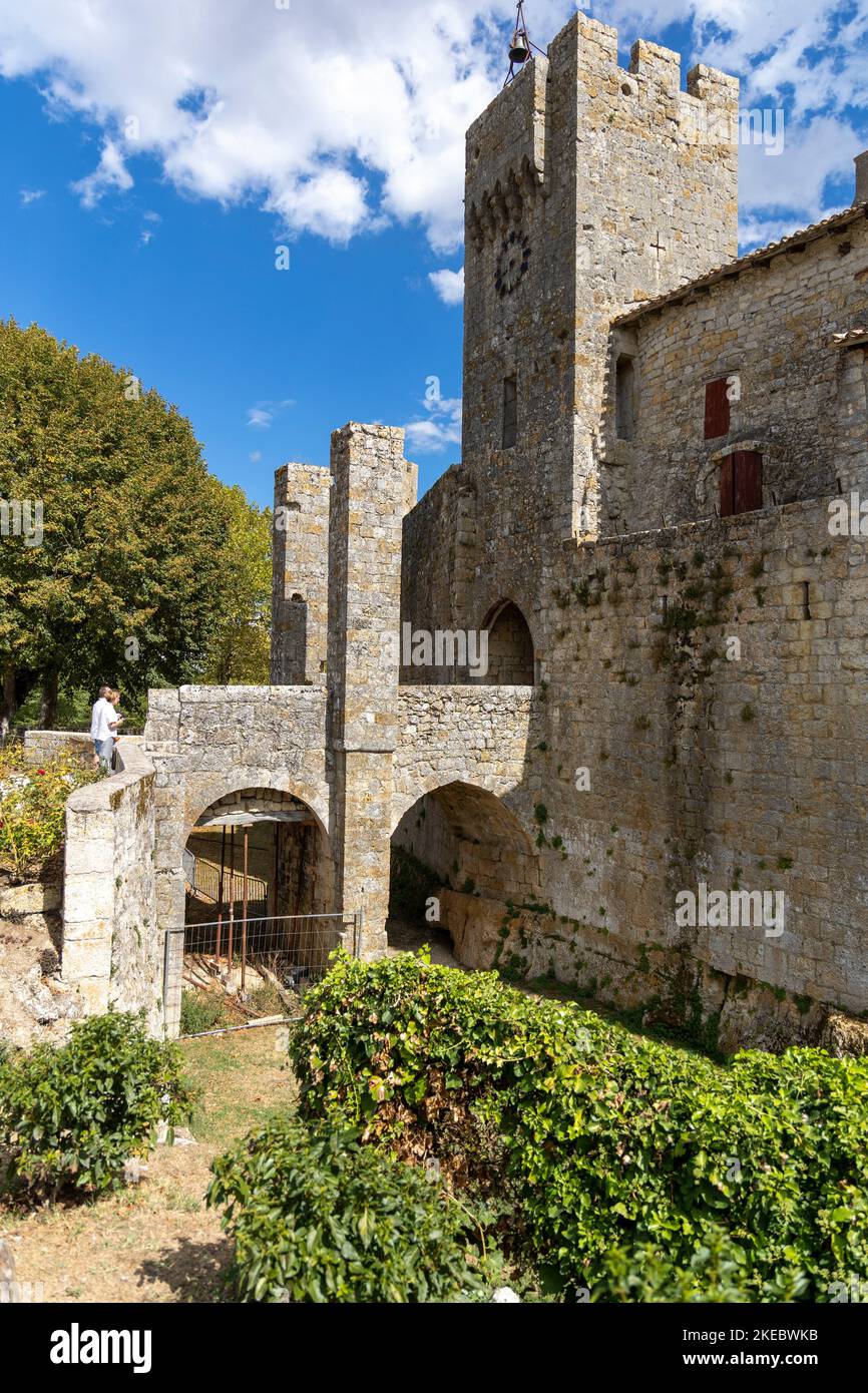 Larressingle, partly restored medieval fortified village is a 13th ...