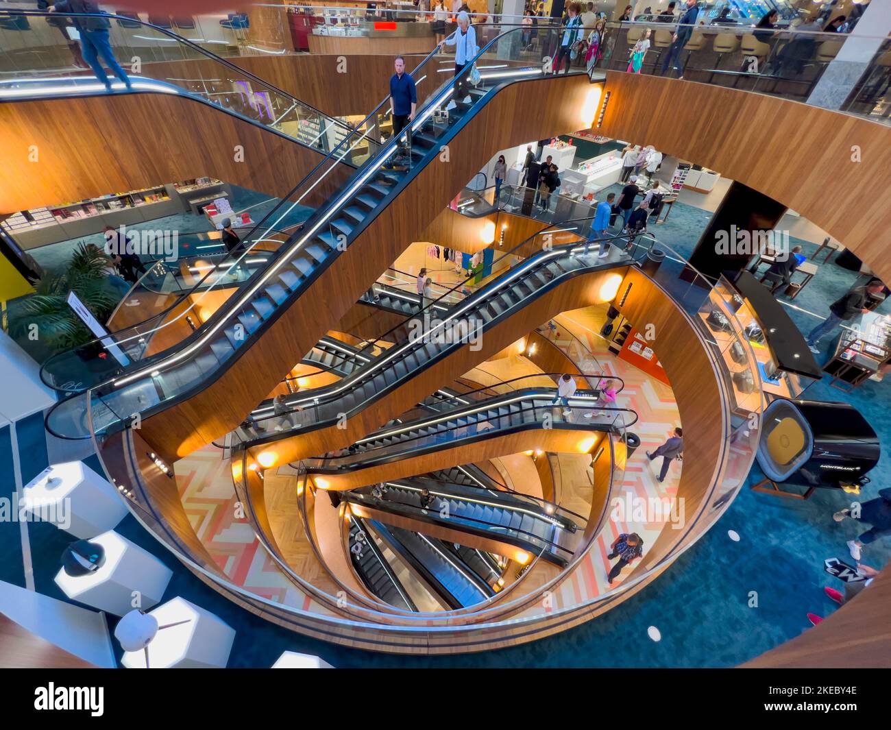 Stairs architecture in the department store of the West Berlin, Germany ...