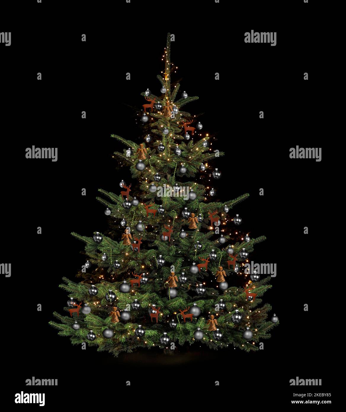 Decorated christmas tree background hi-res stock photography and images ...
