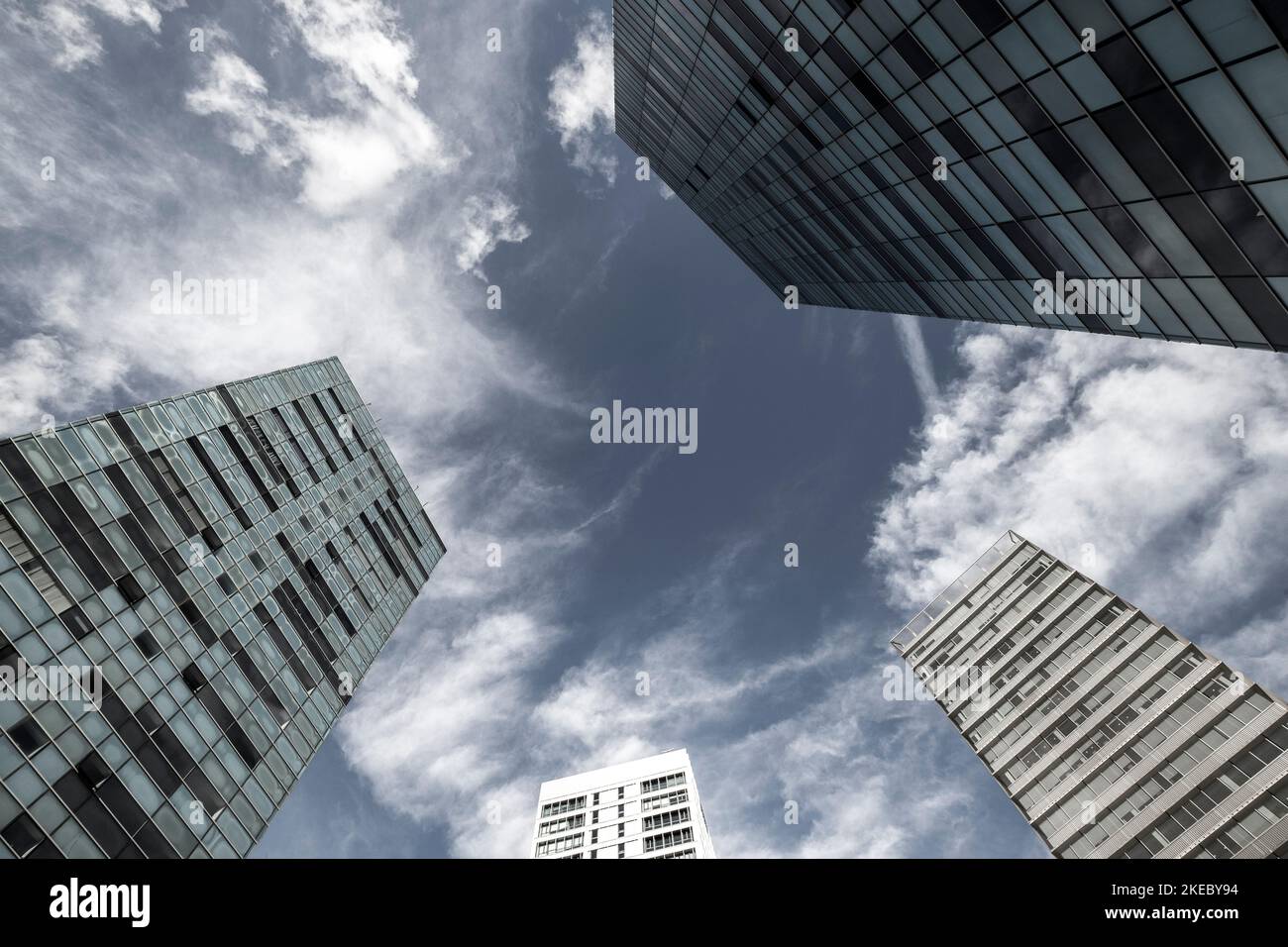 View of modern buildings in the city of Hospitalet de Llobregat in ...