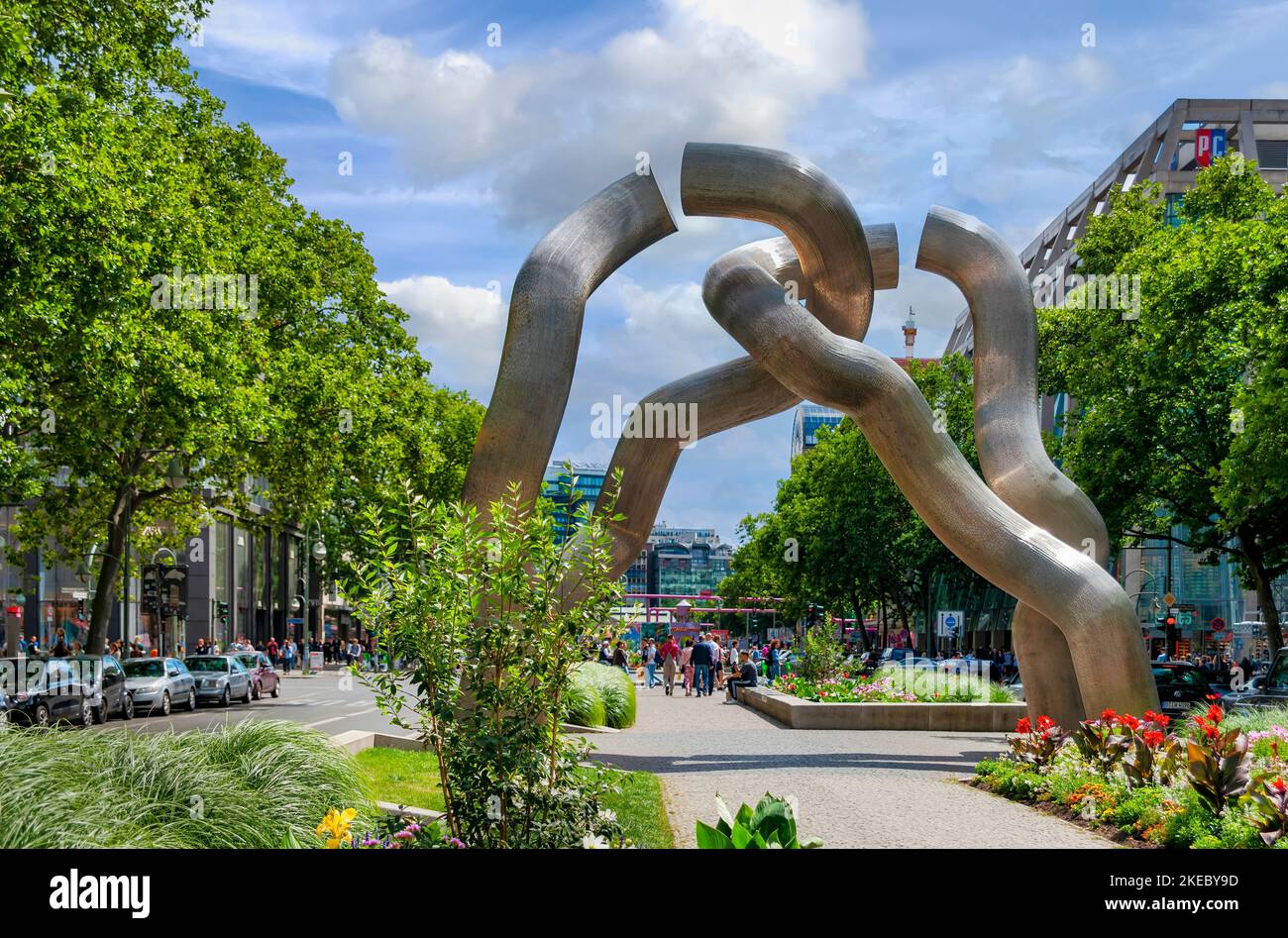 The silver sculpture in Berlin, Germany, Europe Stock Photo - Alamy