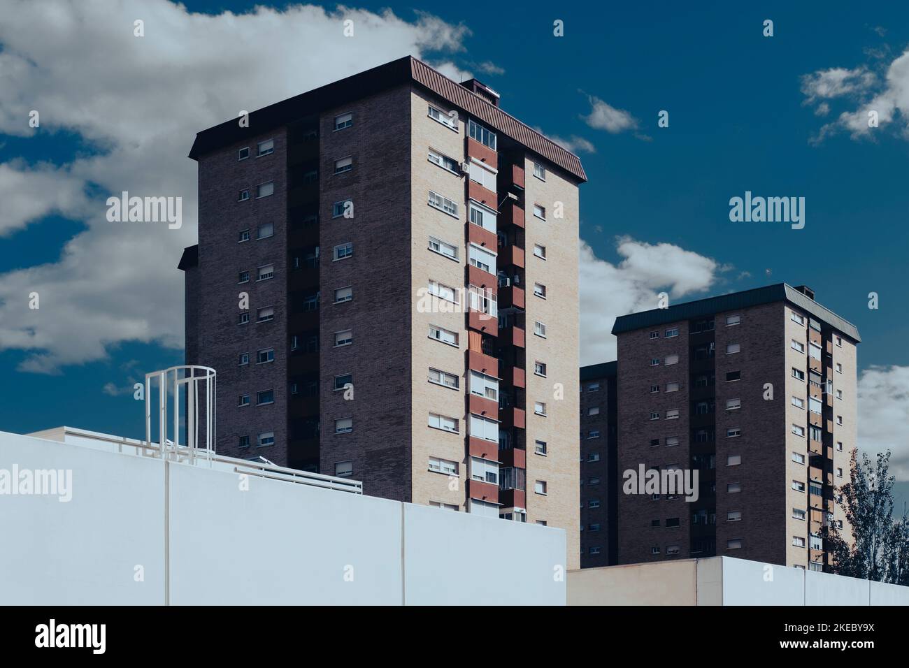 Blocks of apartment buildings in a suburb of Barcelona Stock Photo - Alamy
