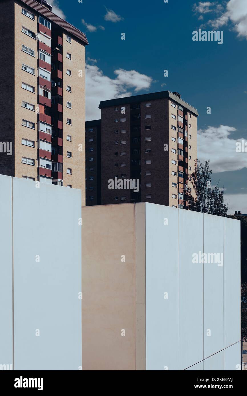Blocks of apartment buildings in a suburb of Barcelona Stock Photo - Alamy