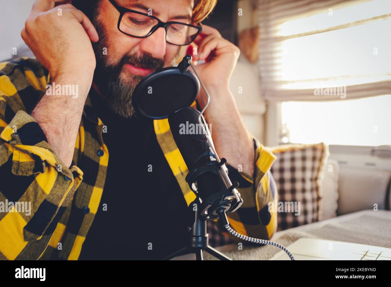 Modern traveler creating content hi-res stock photography and images ...