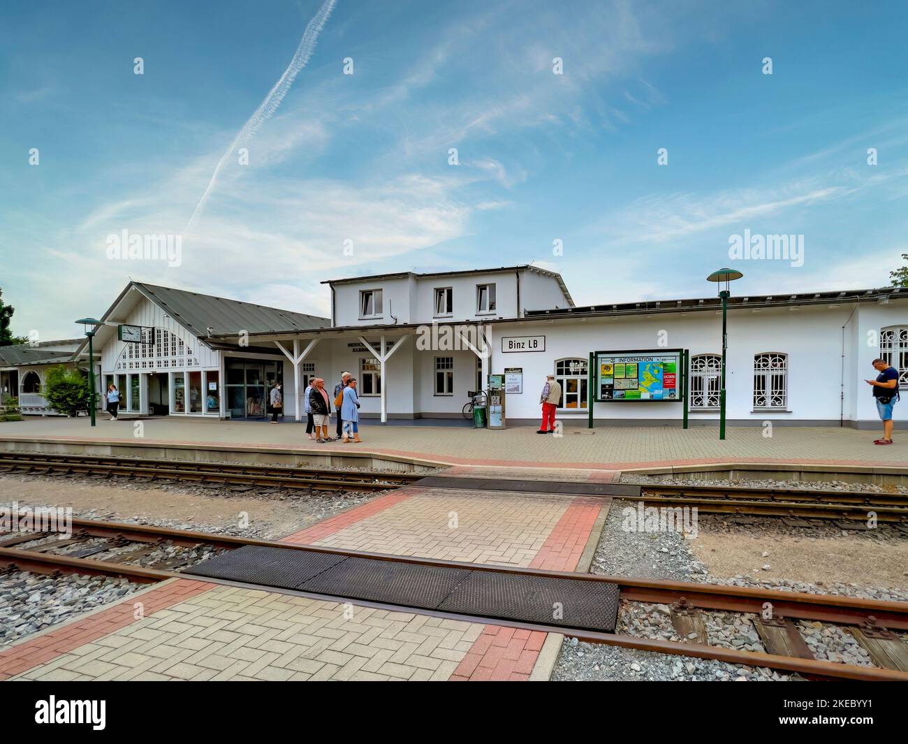 Visitor center and small railway station Ostseebad- Binz, Rügen ...