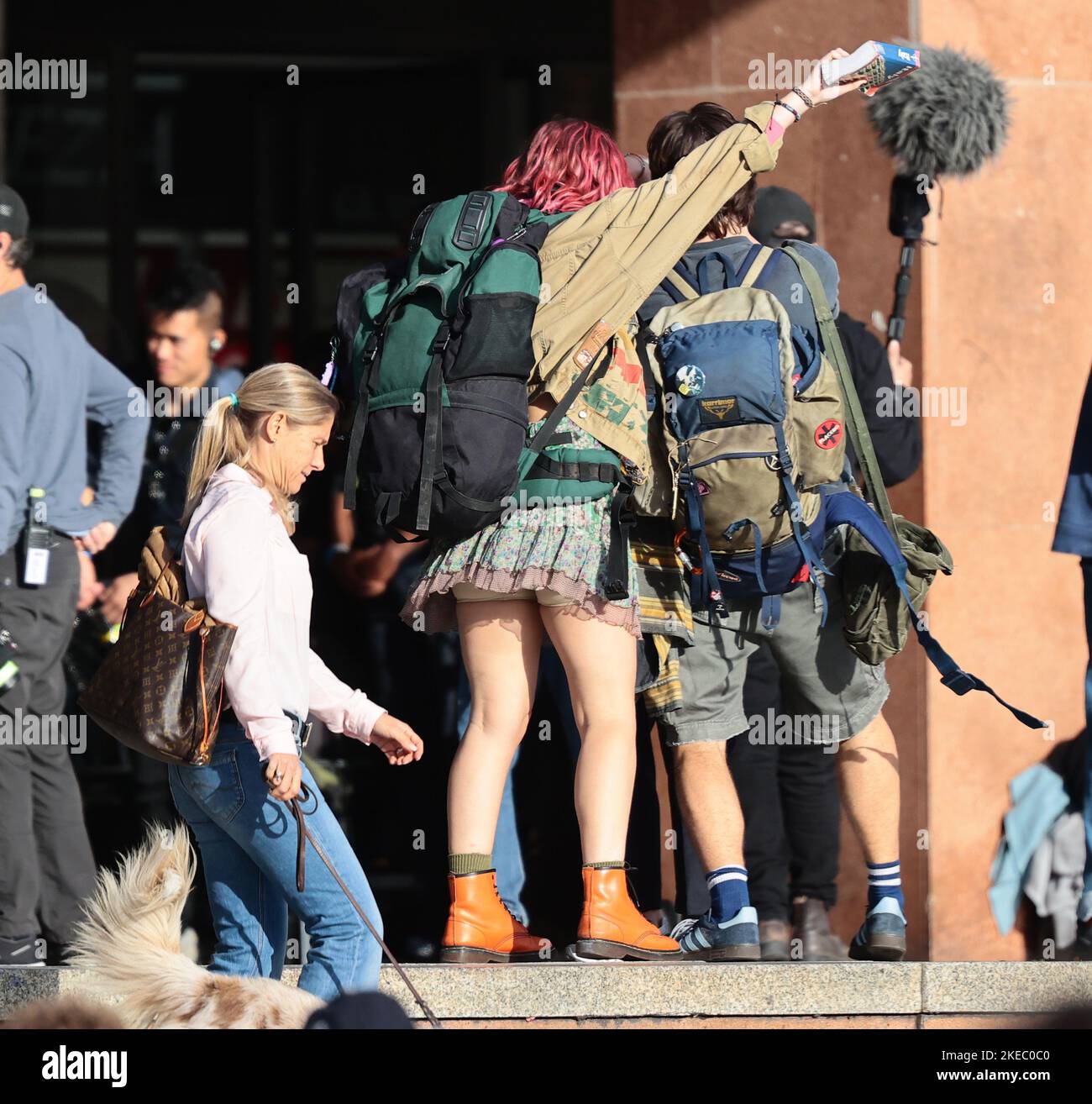 Venice, Italy. 12th Nov, 2022. British actress Liv Hill and British ...