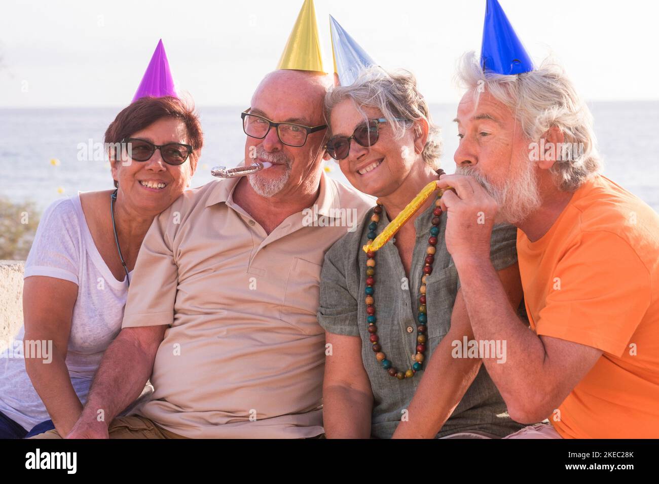 Old people having fun party hi-res stock photography and images - Alamy