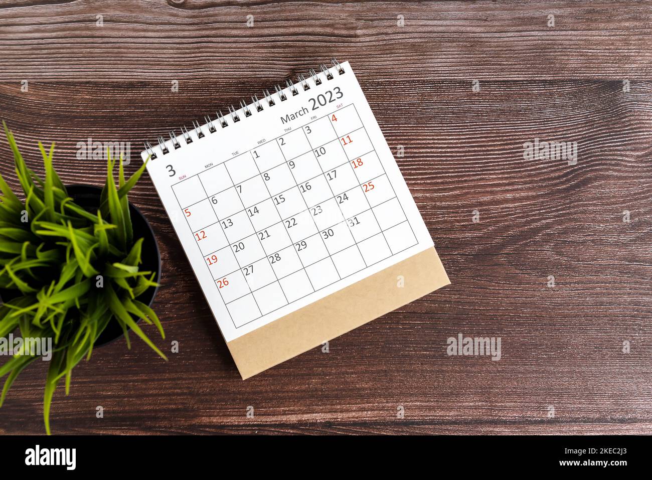 March 2023 Desk Calendar on Wooden Background Stock Photo - Alamy