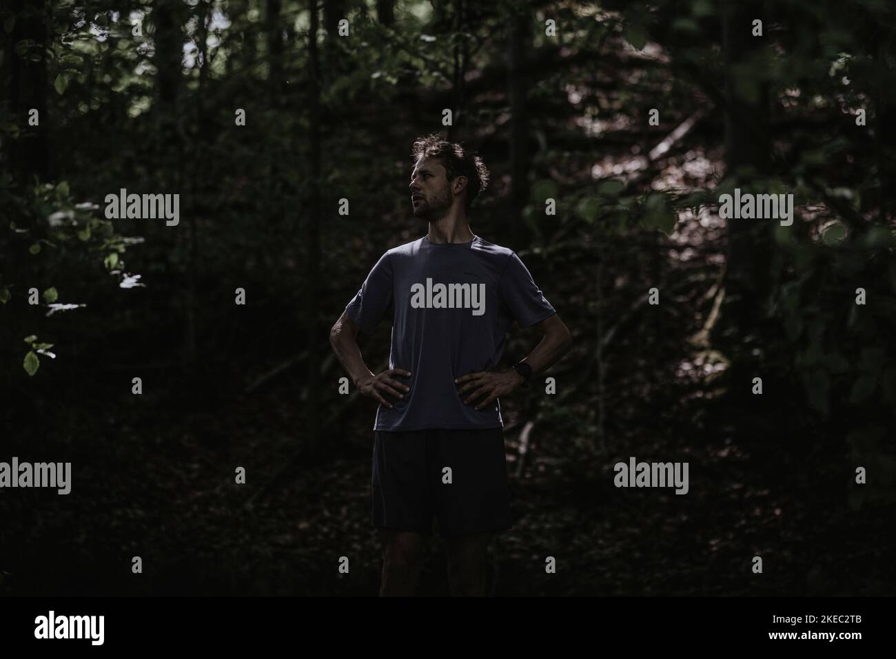 Dark forest man hi-res stock photography and images - Alamy