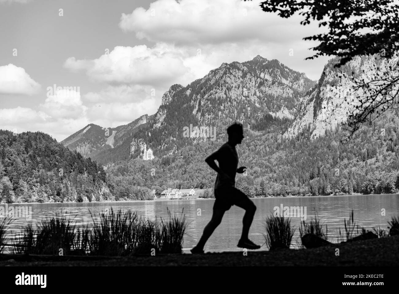 Man running Black and White Stock Photos & Images - Alamy