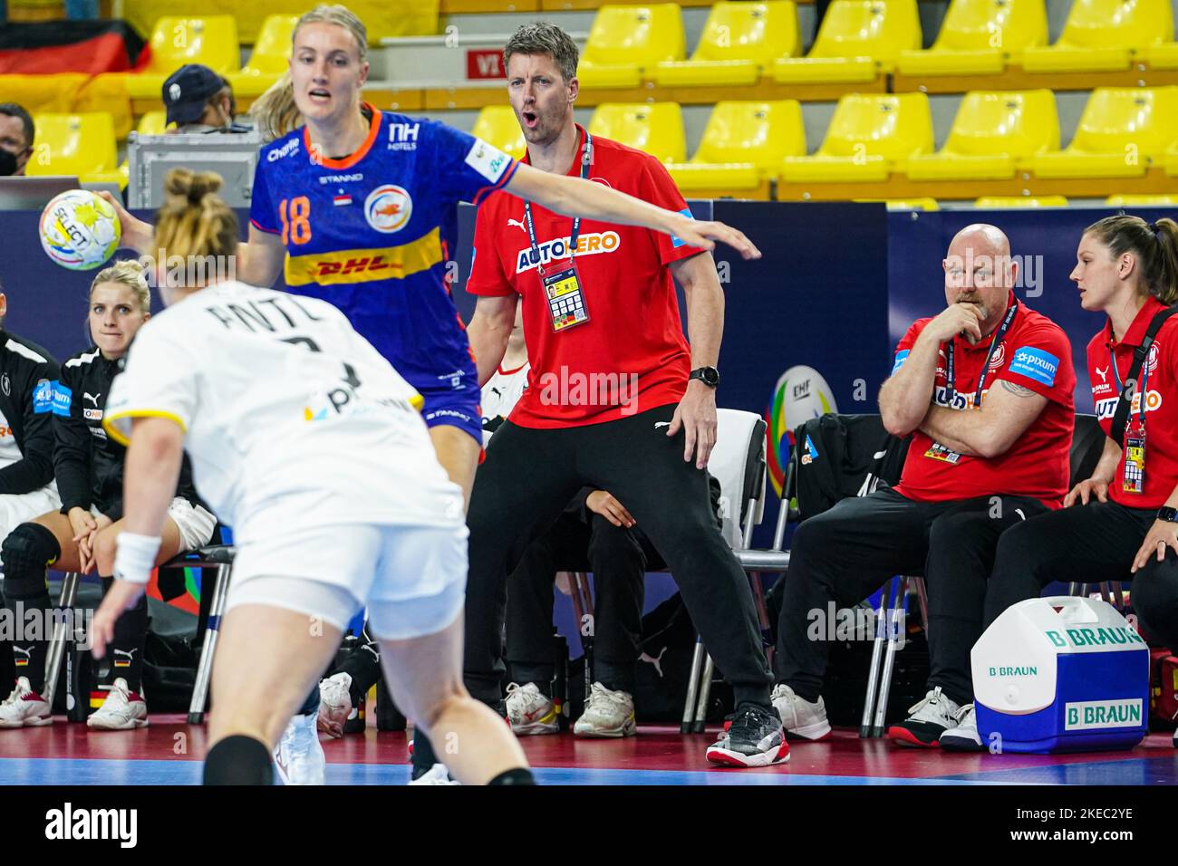 SKOPJE, MACEDONIA - NOVEMBER 11: head coach Jochen Beppler of Germany ...