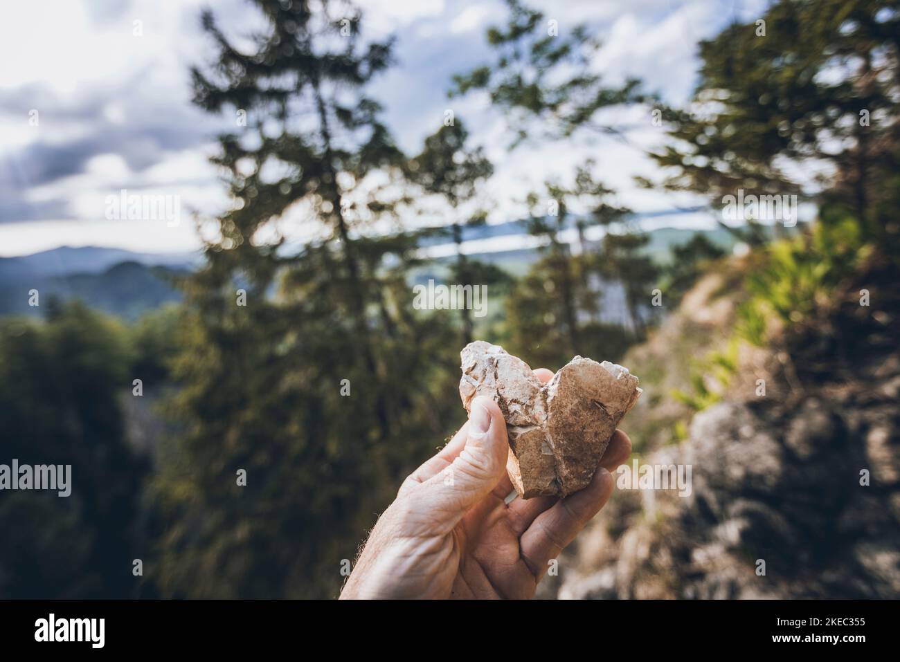 Hand with stone hi-res stock photography and images - Alamy
