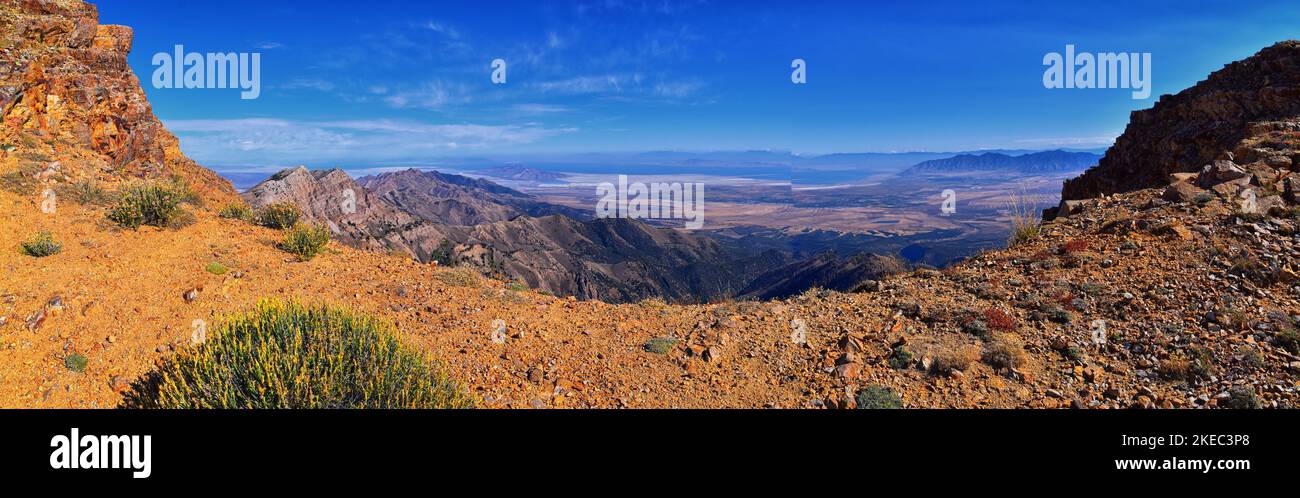 The Great Salt Lake from Deseret Peak views hiking Stansbury Mountains ...