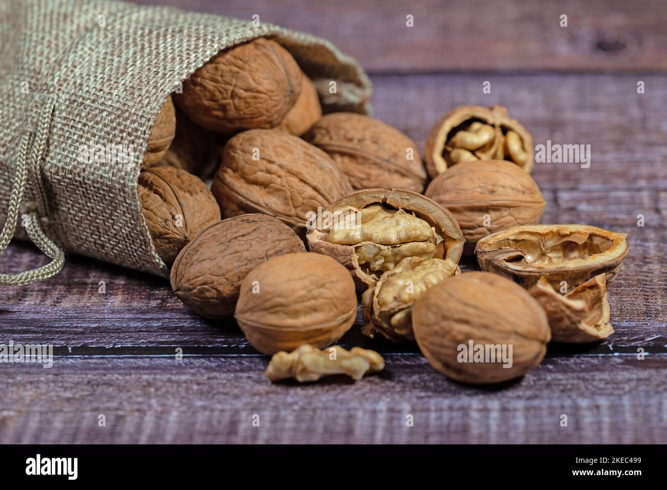 Walnut in sack walnuts hi-res stock photography and images - Alamy