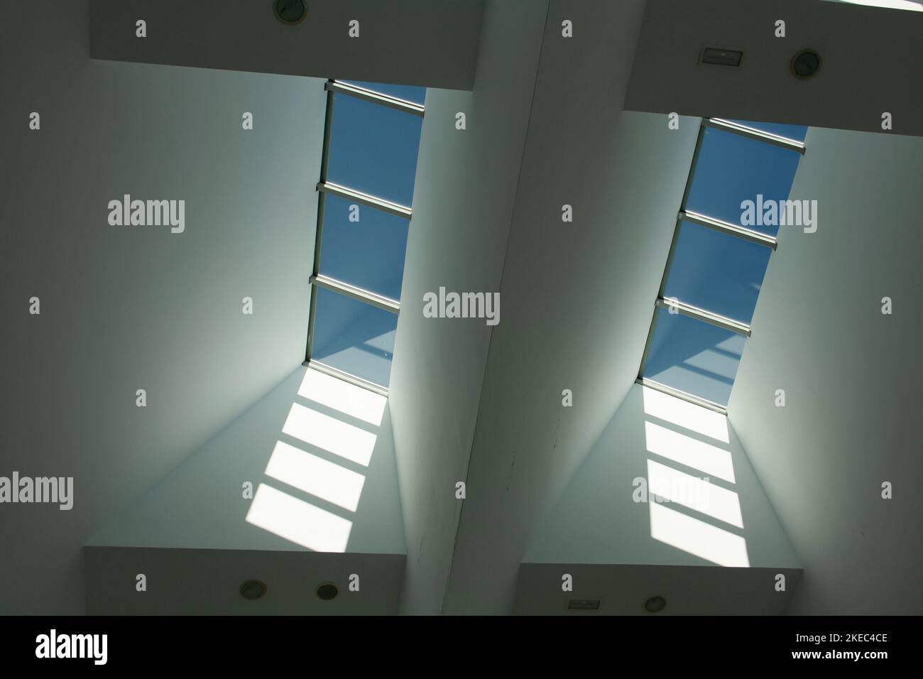 window on the roof of a hospital where you can see how the sun's rays ...