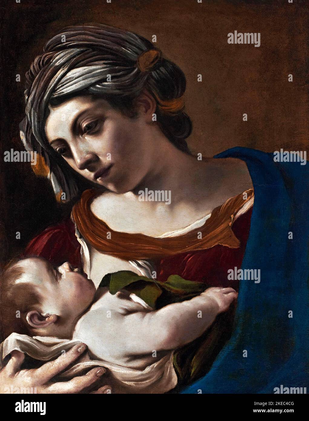 Virgin and Child by Il Guercino (Giovanni Francesco Barbieri, 1591-1666 ...