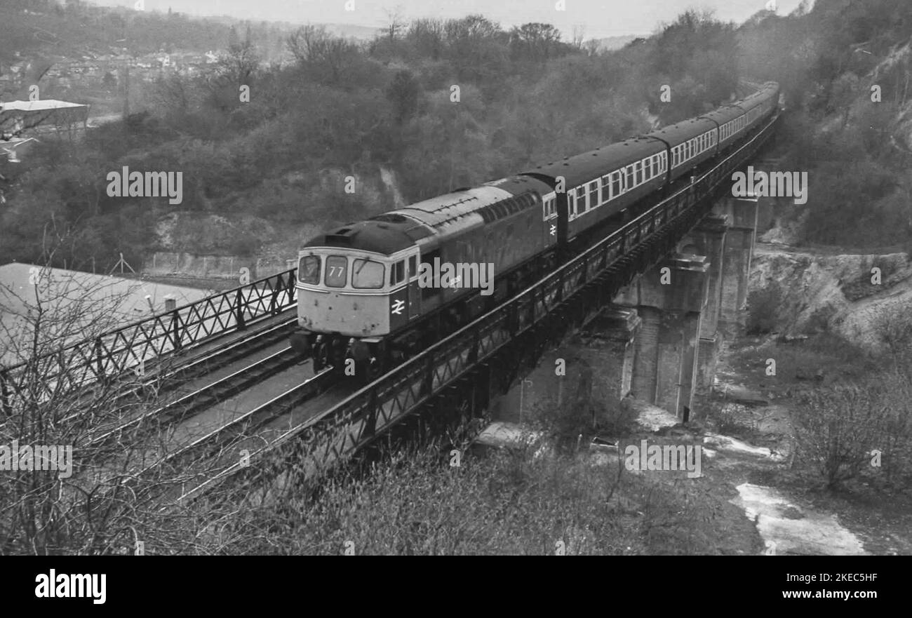 Class 33 on Riddlesdown Viaduct Stock Photo - Alamy