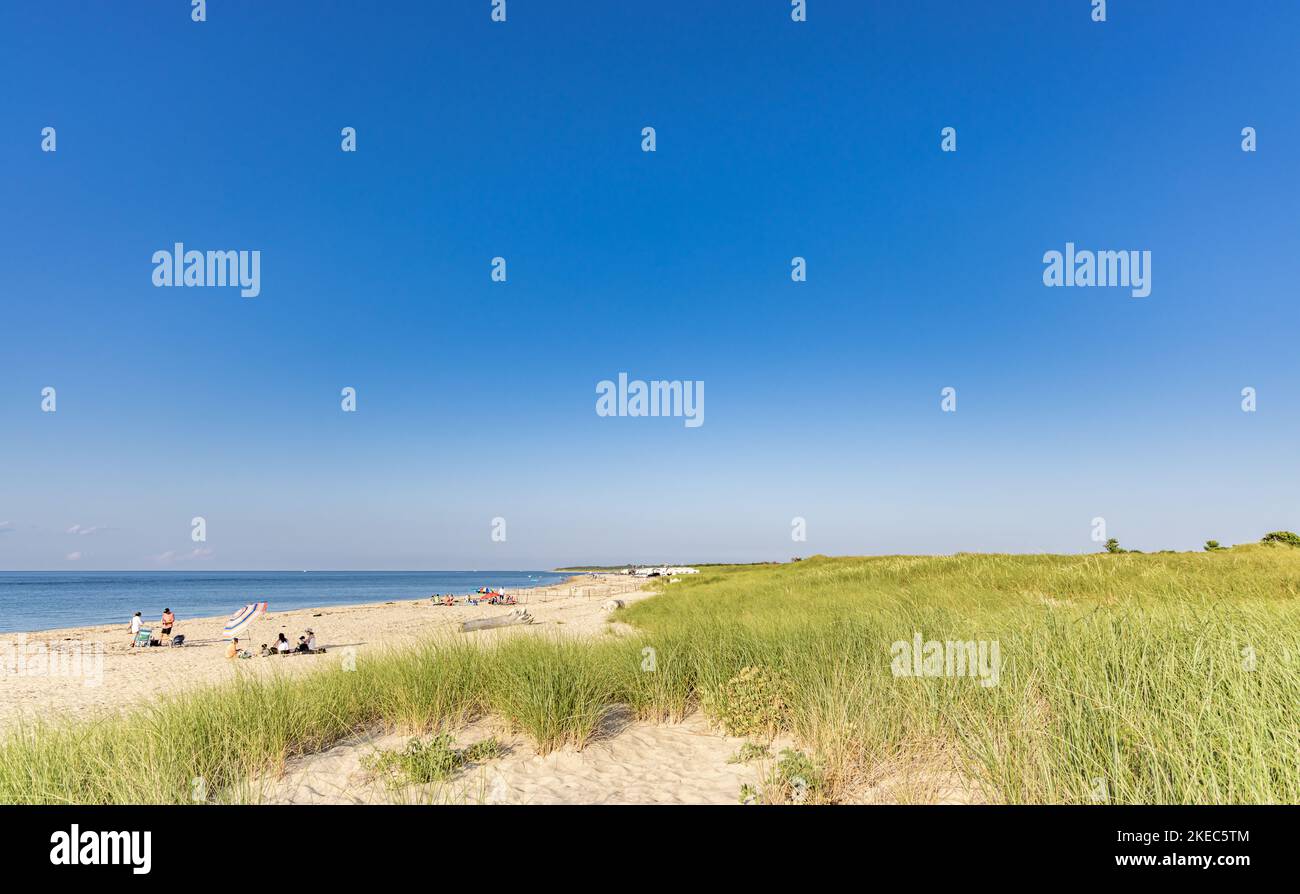 summer landscape of Gin Beach (east lake beach) in montauk, NY Stock ...