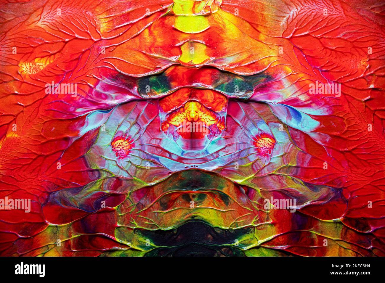 Texture created with acrylic paint mixed with organic and whimsical ...