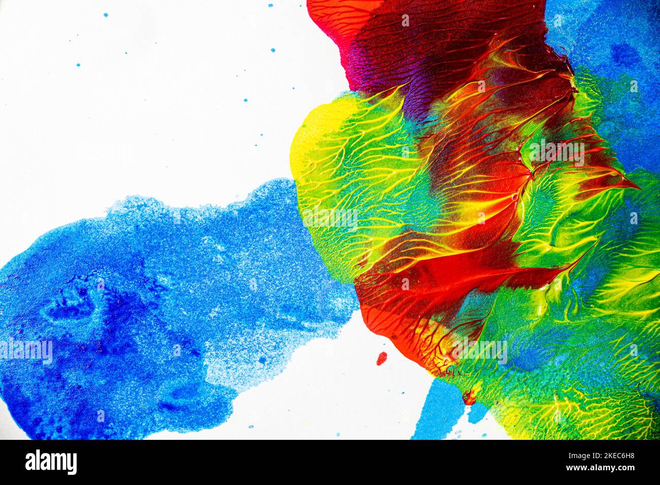 Texture created with acrylic paint mixed with organic and whimsical ...