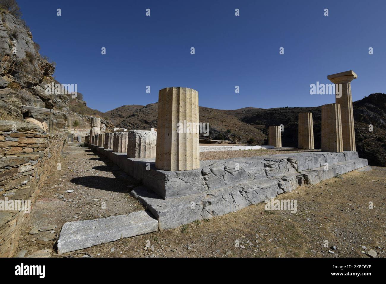 Landscape with scenic view of the 4th century Doric order Temple of ...
