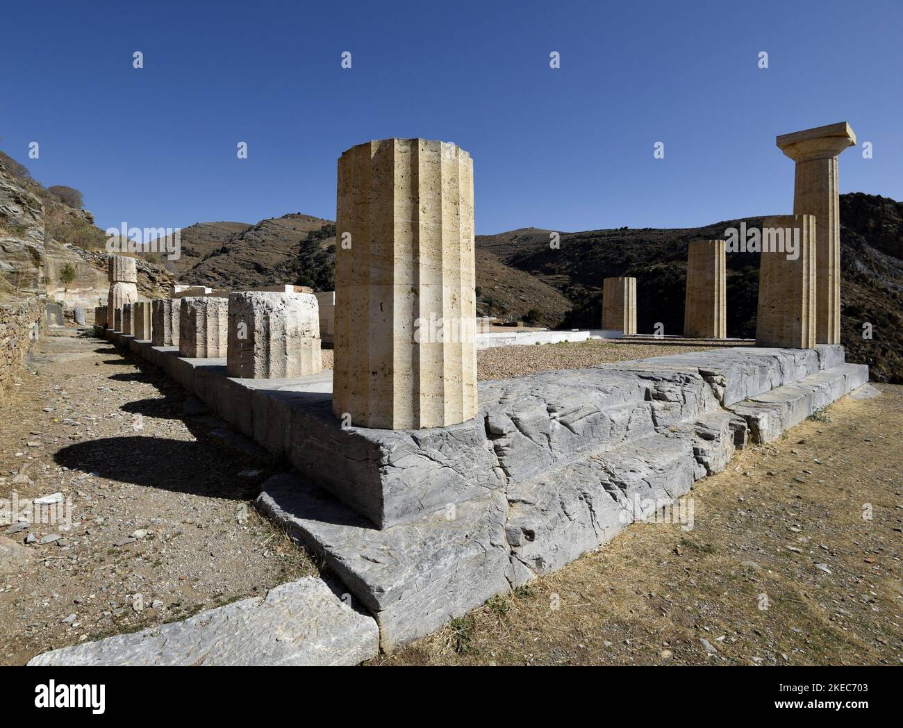 Landscape with scenic view of the 4th century Doric order Temple of ...
